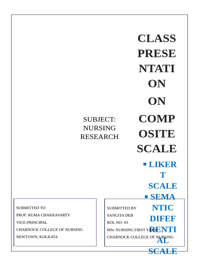 composite scale | PDF | Likert Scale | Attitude (Psychology)