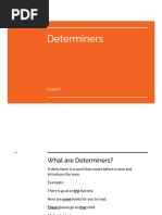 Class 9 Determiners Worksheet | PDF