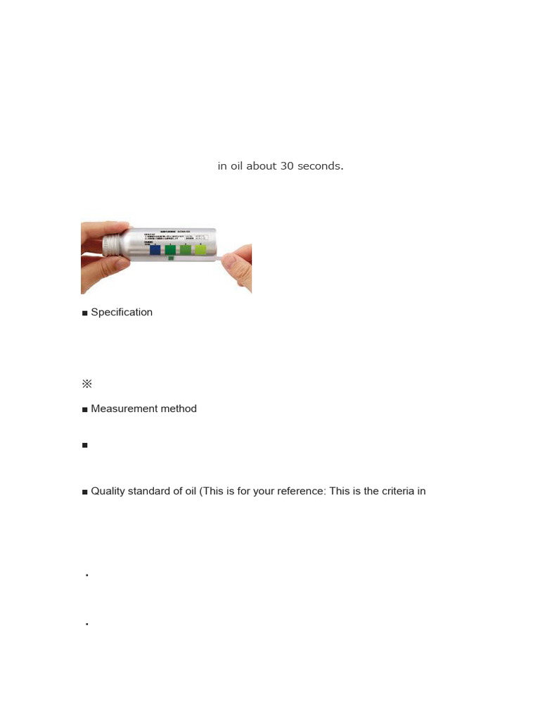 AOM-03 Oil Oxidation Test Paper Guide | PDF