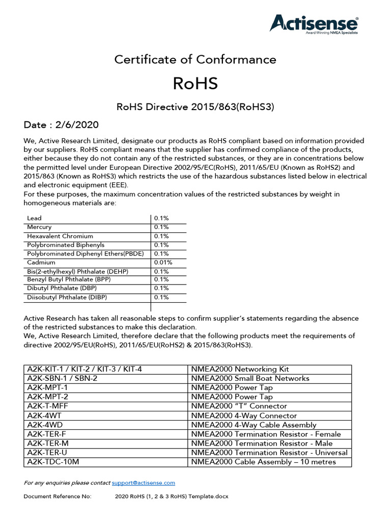 A2K-Products-2020-RoHS-1-2-3-RoHS | PDF | Environmental Chemistry ...