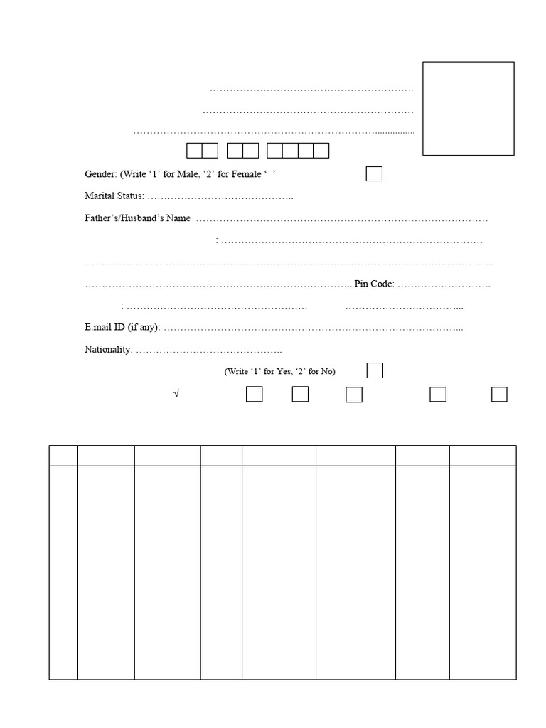Application Form To Be Filled For IPC Vacancy | PDF
