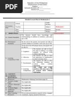 DLL Matatag - Mathematics 1 - Q2 - W6 | PDF | Curriculum | Education Theory