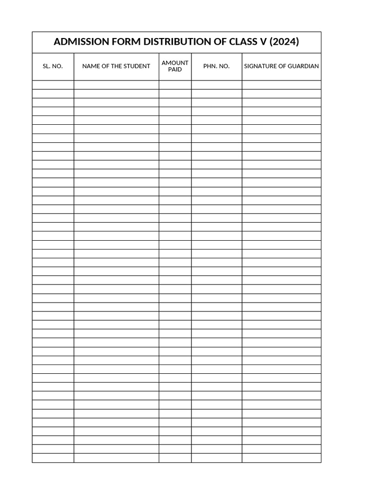 Admission Sheet | PDF