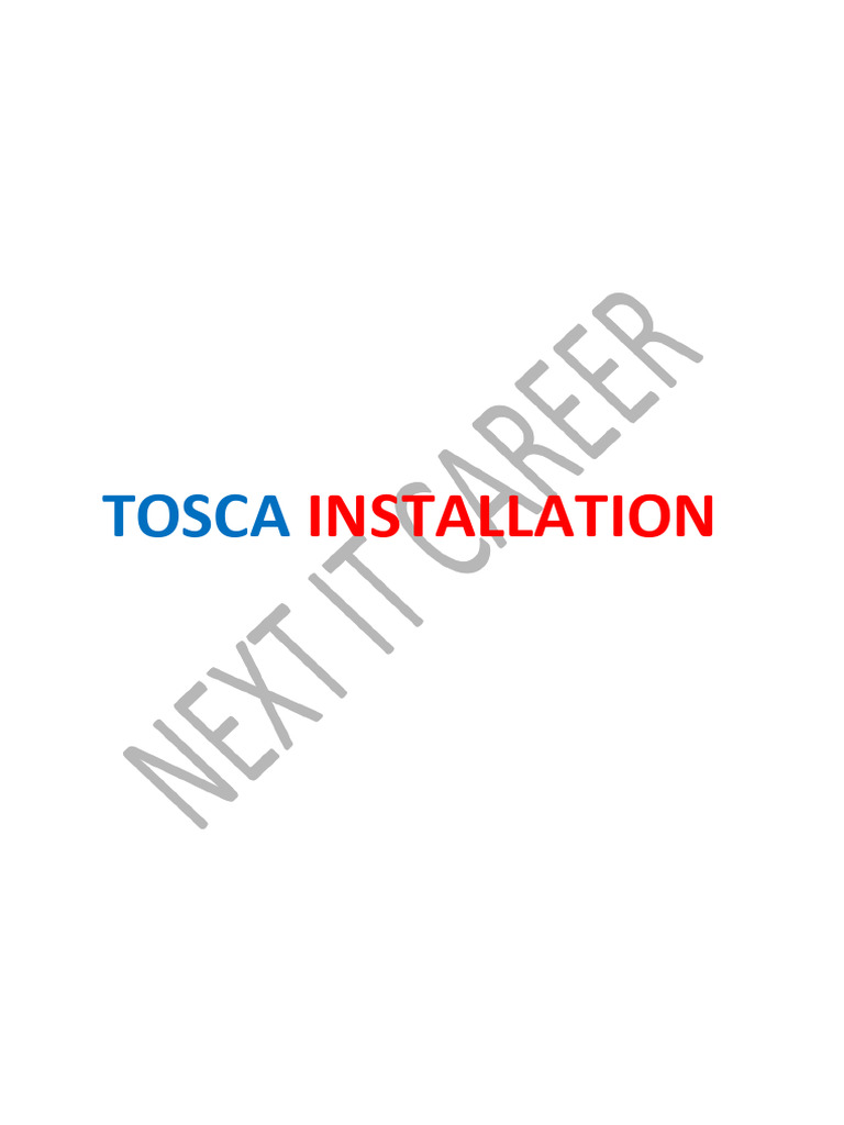 Tosca Installation New PDF(July-2024) | PDF