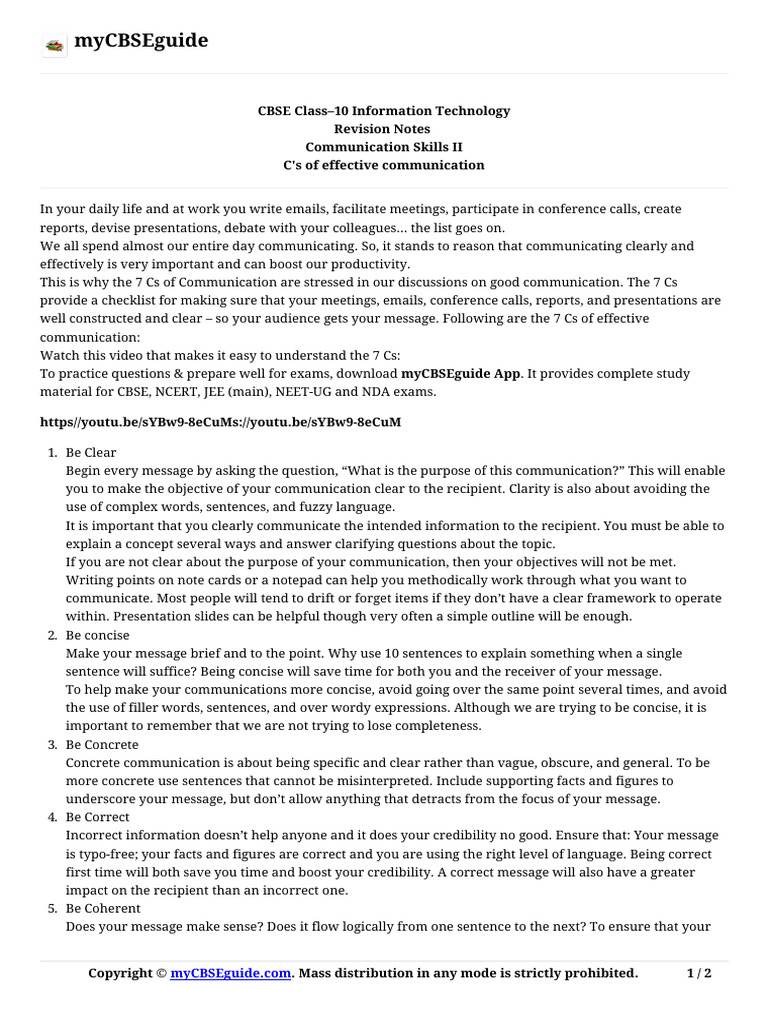 10 It Communication Skills Notes09 | PDF | Communication | Human ...