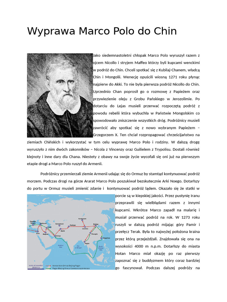 Wyprawa Marco Polo do Chin | PDF