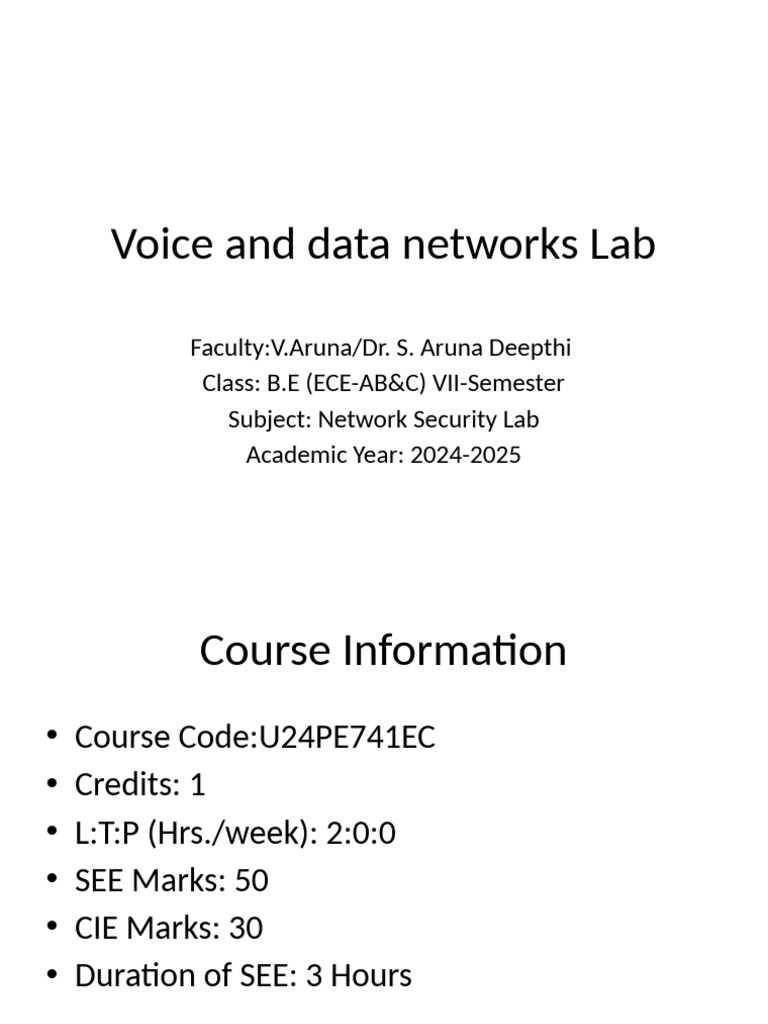Voice and data networks_Lab_Presentation (1) | PDF
