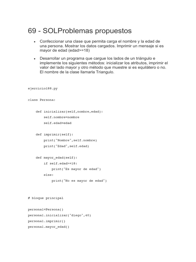 Ejercicios de Programación en Python | PDF