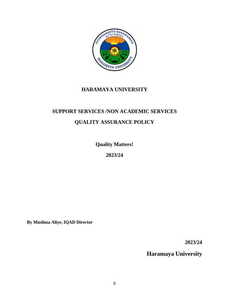 HU IQA Policy Final | PDF | Quality Assurance | Libraries