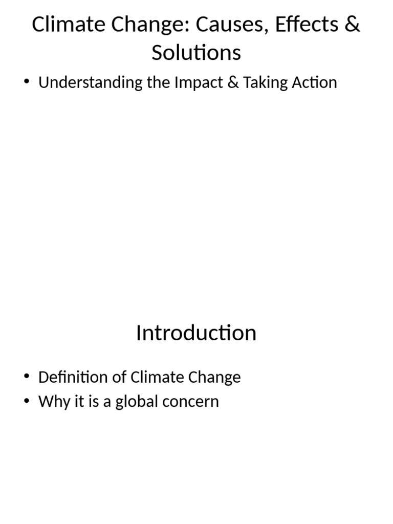 Climate Change Presentation | PDF
