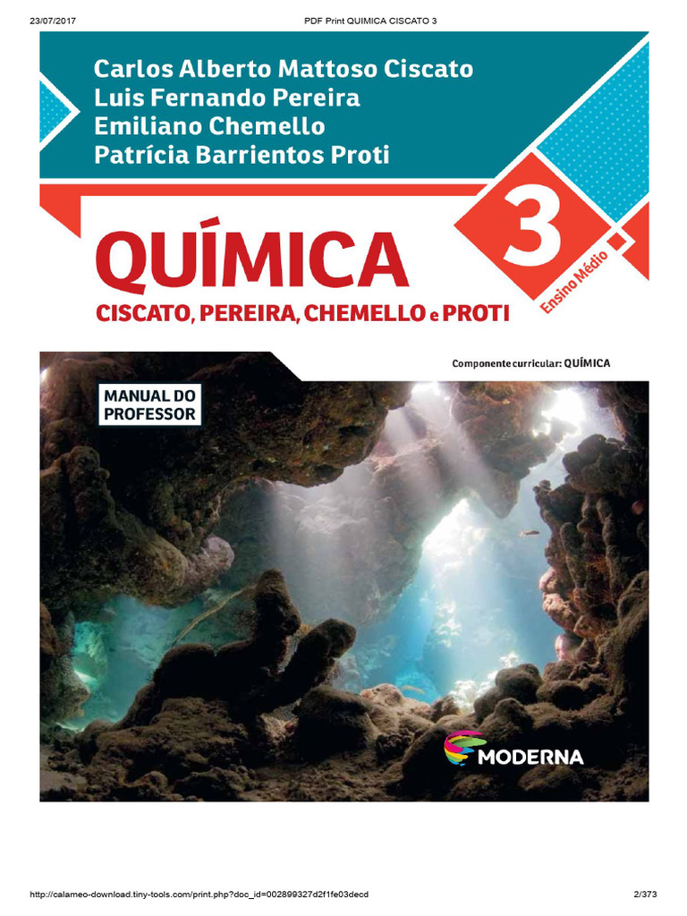 #Química - Volume 3 (2016) - Ciscato, Pereira, Chemello e Proti | PDF ...