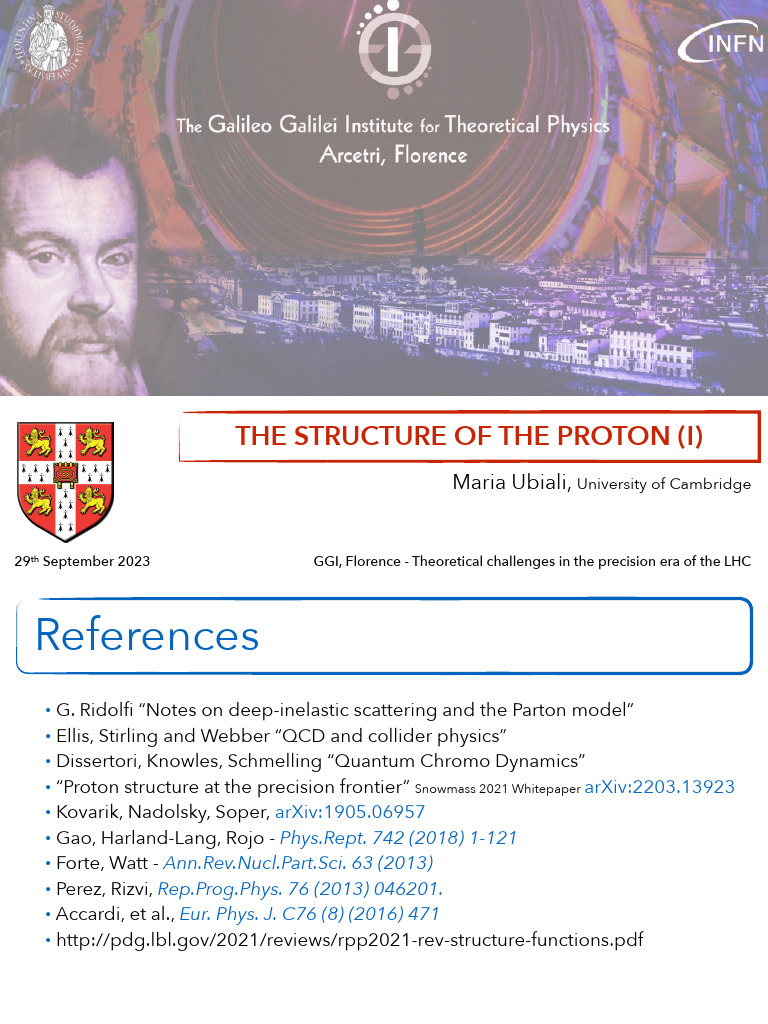 The Structure of Proton by Prof. Maria Ubiali | PDF | Large Hadron ...