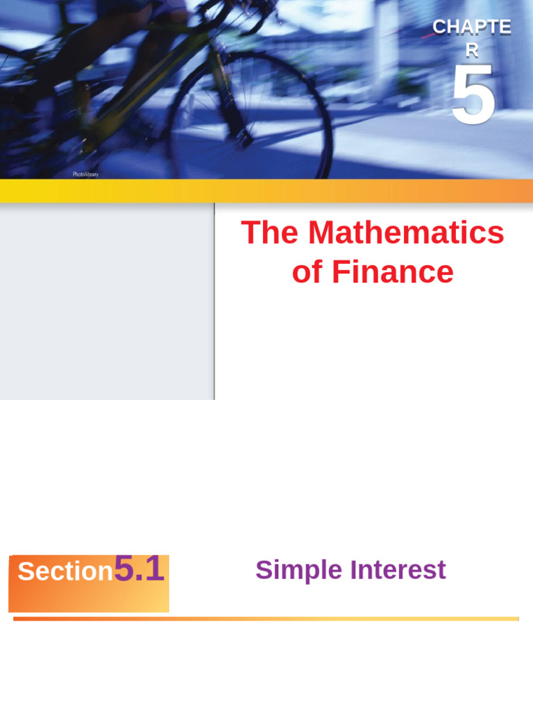 math of finance | PDF | Interest | Compound Interest