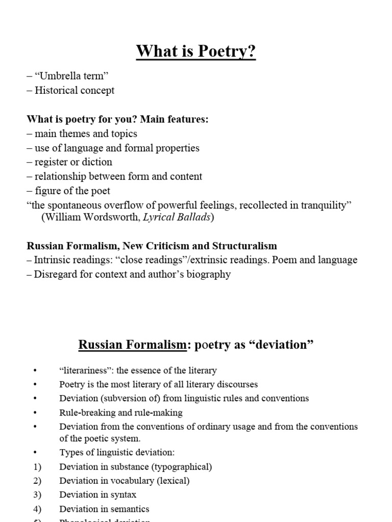 Summary What Is Poetry | PDF