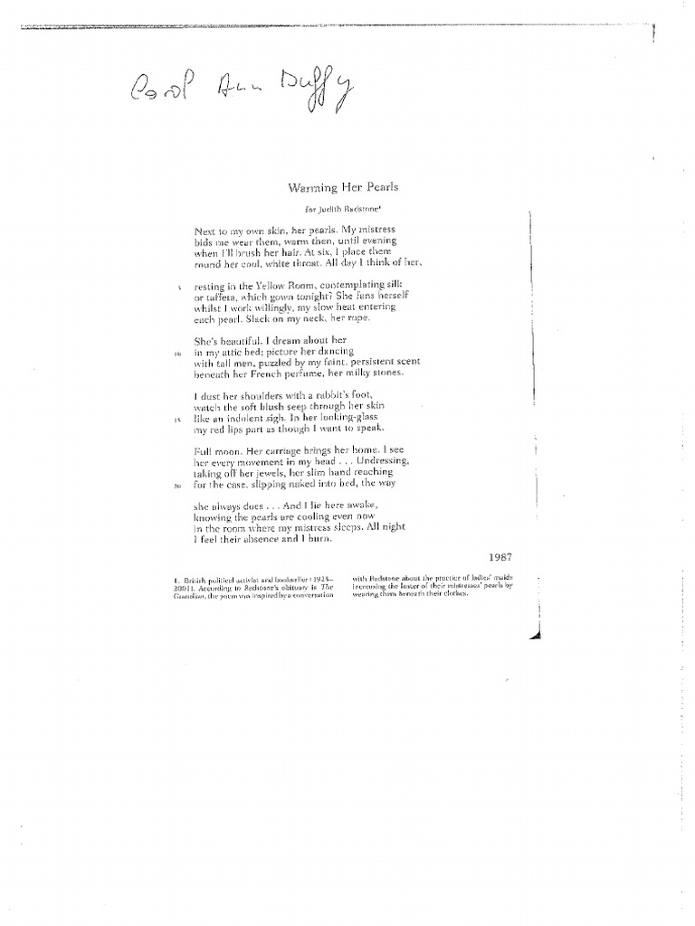 Poem Carol Ann Duffy | PDF
