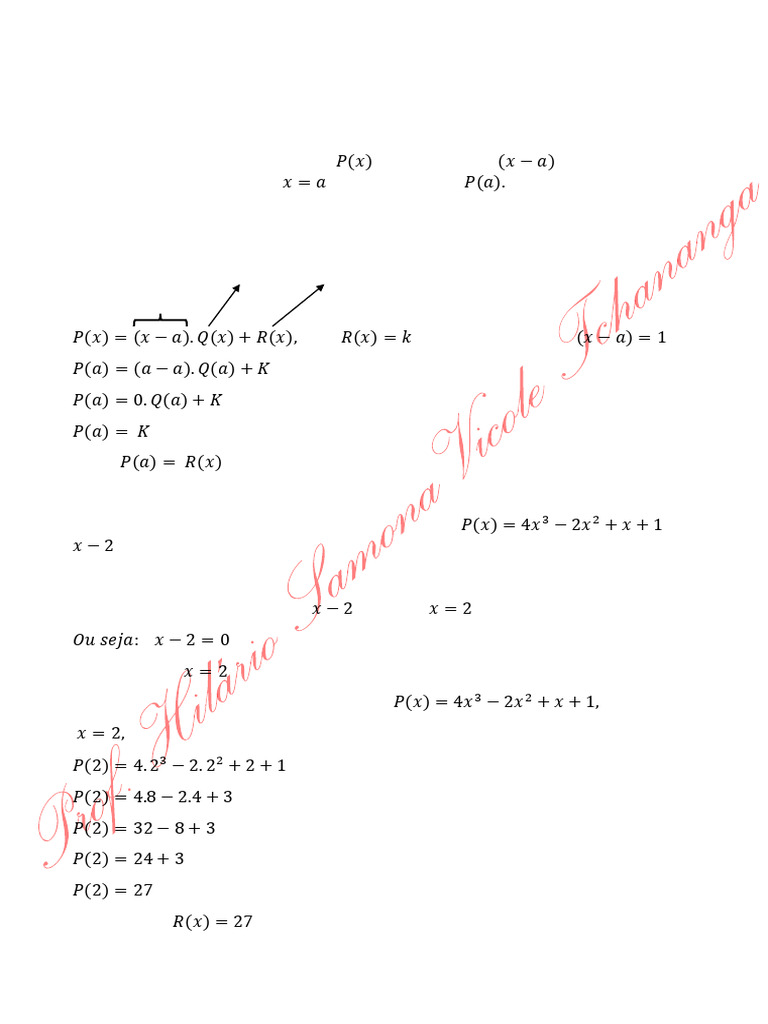 Teorema Do Resto | PDF