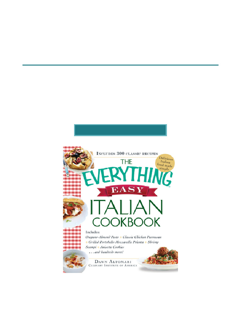 Activate The Everything Easy Italian Cookbook Includes Oregano Almond ...