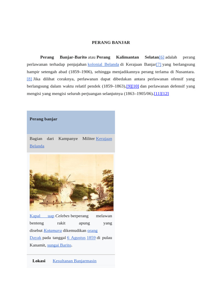 Perang Banjar-Ahmad Bustari | PDF