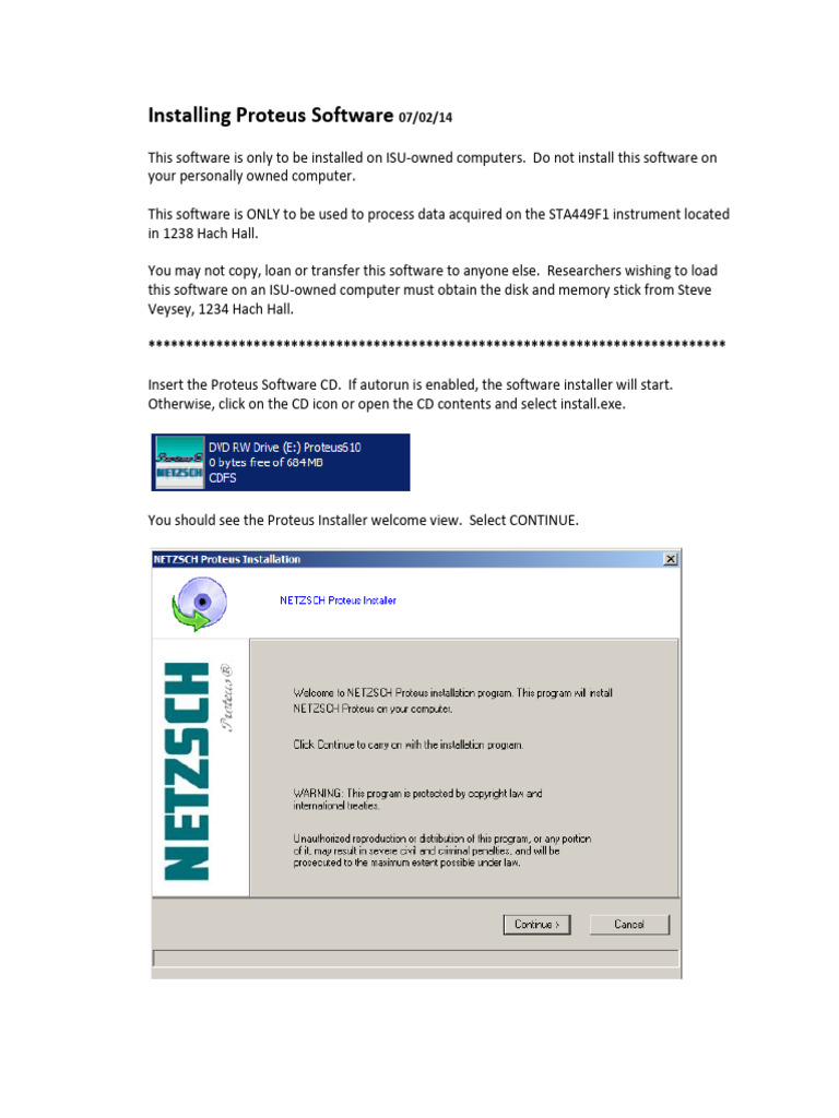 Proteus Software Installation Guide | PDF | Usb Flash Drive | Installation (Computer Programs)