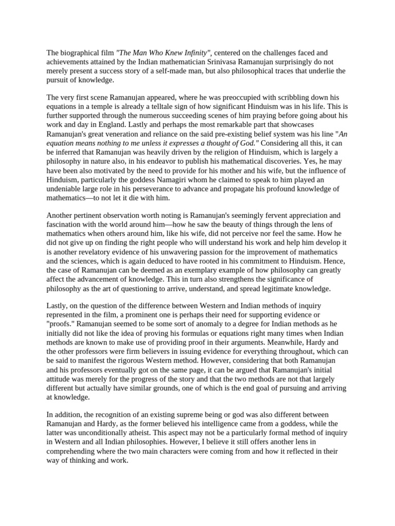 Eastern Philo - Movie Reflection | PDF | Knowledge | Evidence