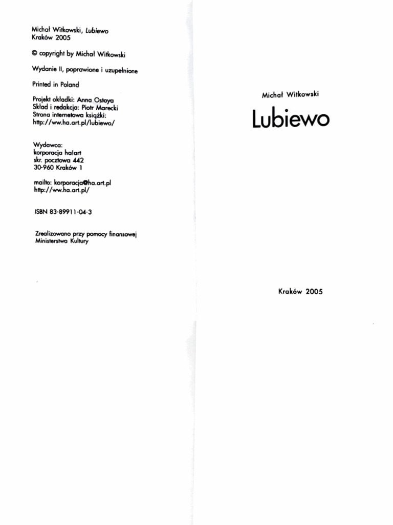 Michał Witkowski - Lubiewo (Księga Ulicy) | PDF
