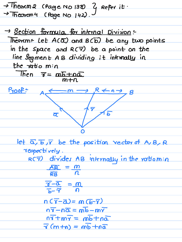 Vectors Theorems | PDF