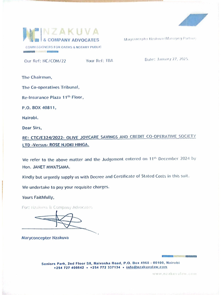 CTC-324-2022 Request For A Decree | PDF