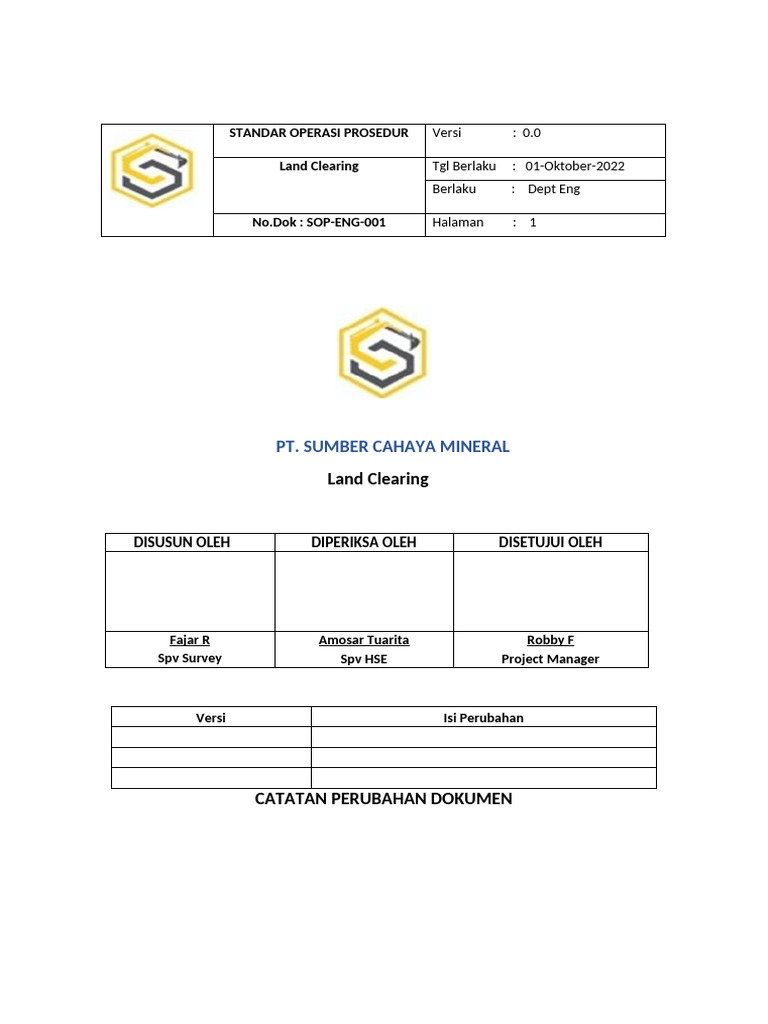 Sop-Land Clearing | PDF