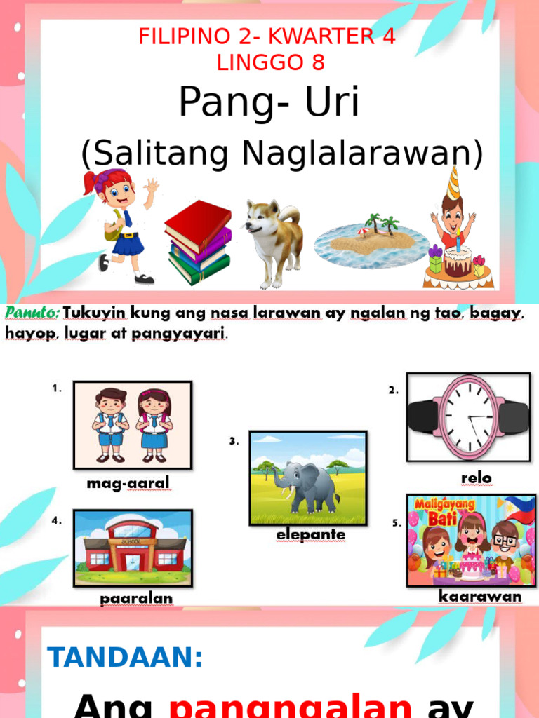 Pang-Uri - Ppt-Eligue Cot2 | PDF