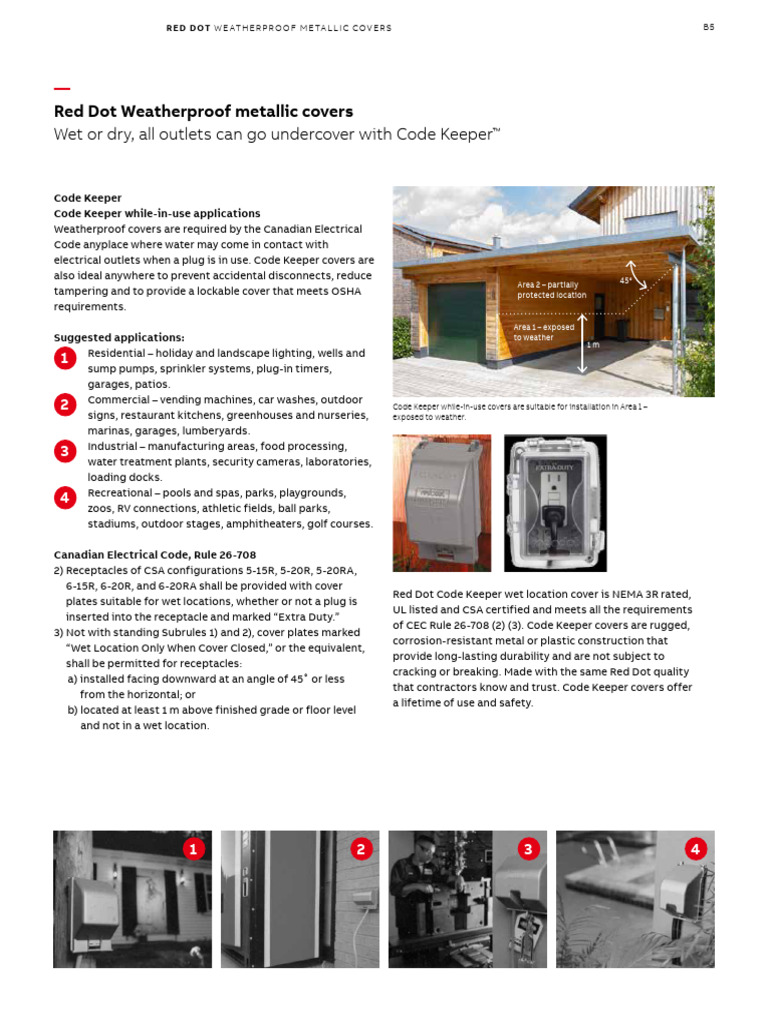 Red Dot Metallic Weatherproof Covers | PDF | Building Engineering