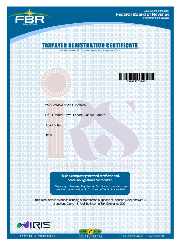 Registration No.: Muhammad Momin Faisal | PDF