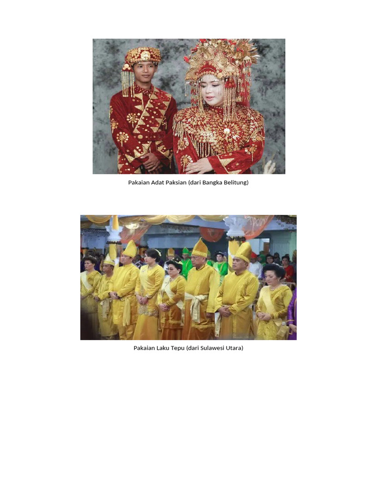 Pakaian Adat Tugas Kelas 4 SD | PDF