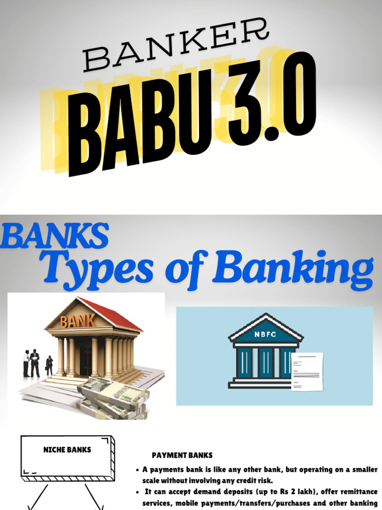 TYpes of banking | PDF | Banks | Non Bank Financial Institution