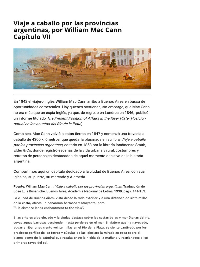 Viaje a caballo por Buenos Aires en 1842 | PDF | Cementerio | Buenos Aires