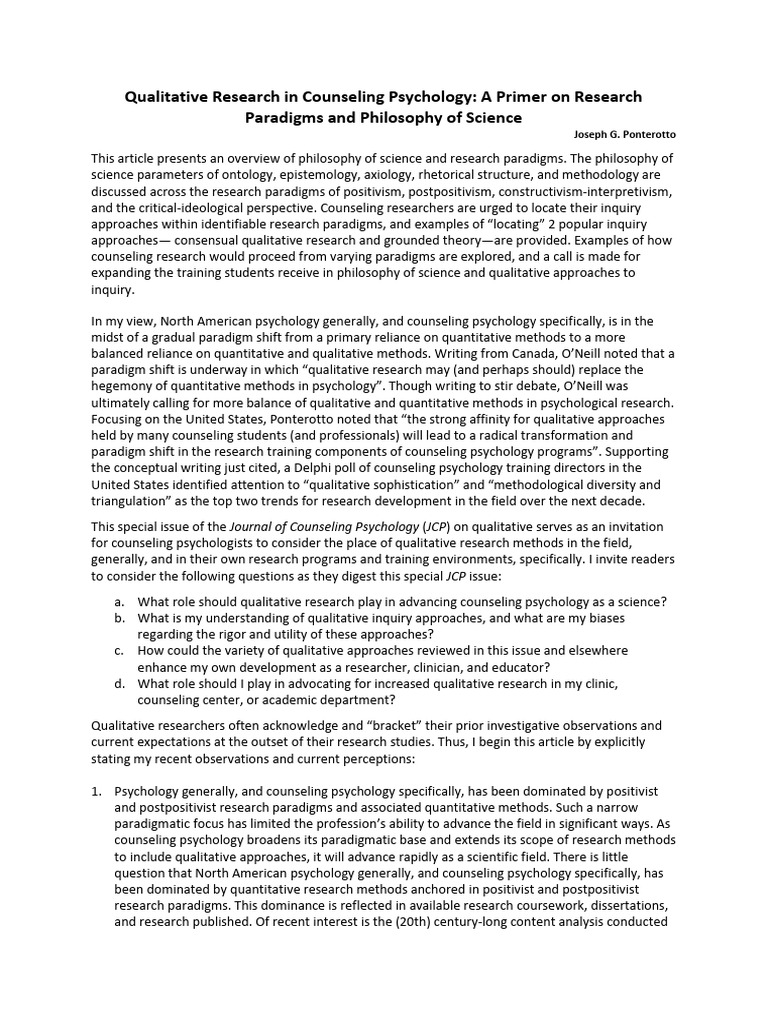 Research Paradigm | PDF | Qualitative Research | Positivism