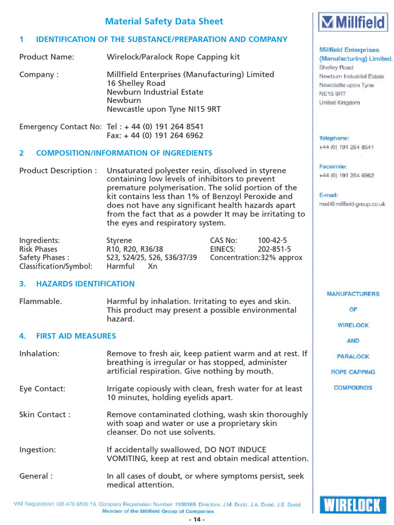 5 - Wirelock - Paralock Rope Capping Kit | PDF | Firefighting | Combustion