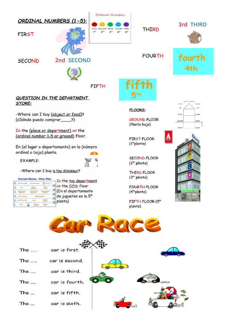 Unit 4 Ordinal Numbers | PDF