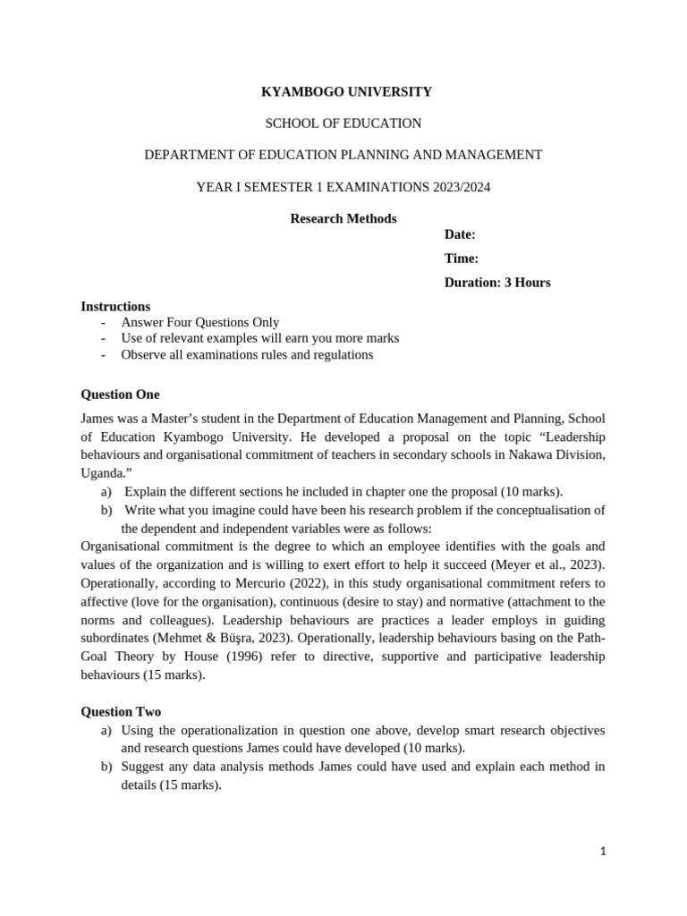 GMED Exam November 2023 | PDF | Sampling (Statistics) | Quantitative Research