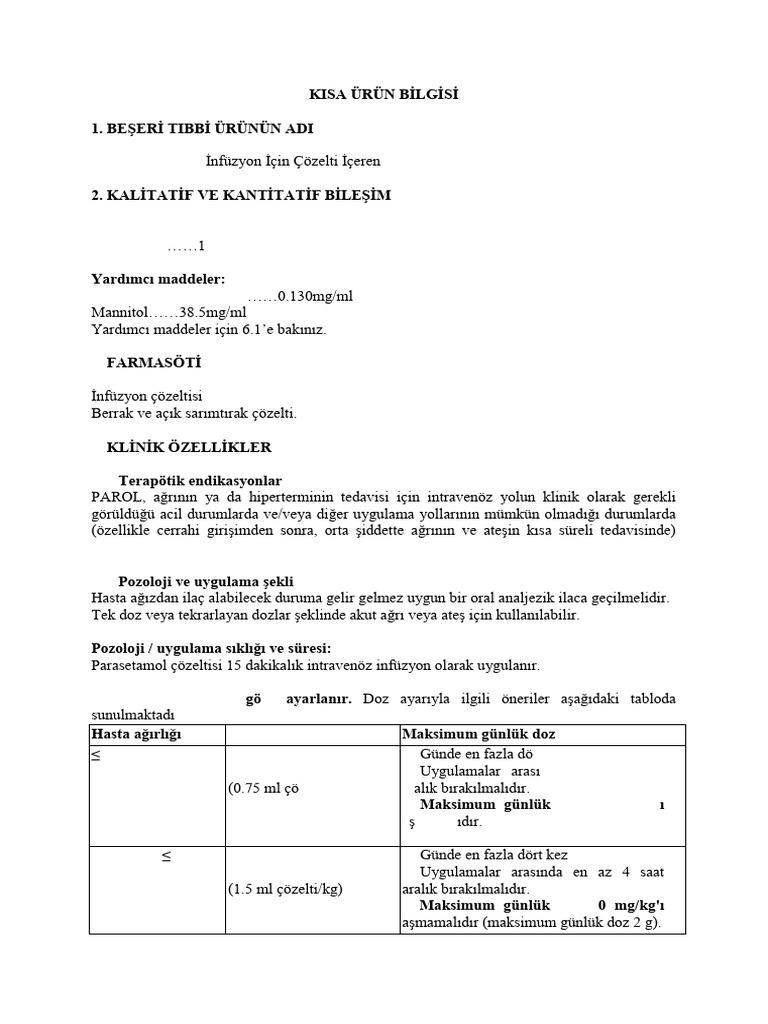 Parol 10 MG Flakon | PDF