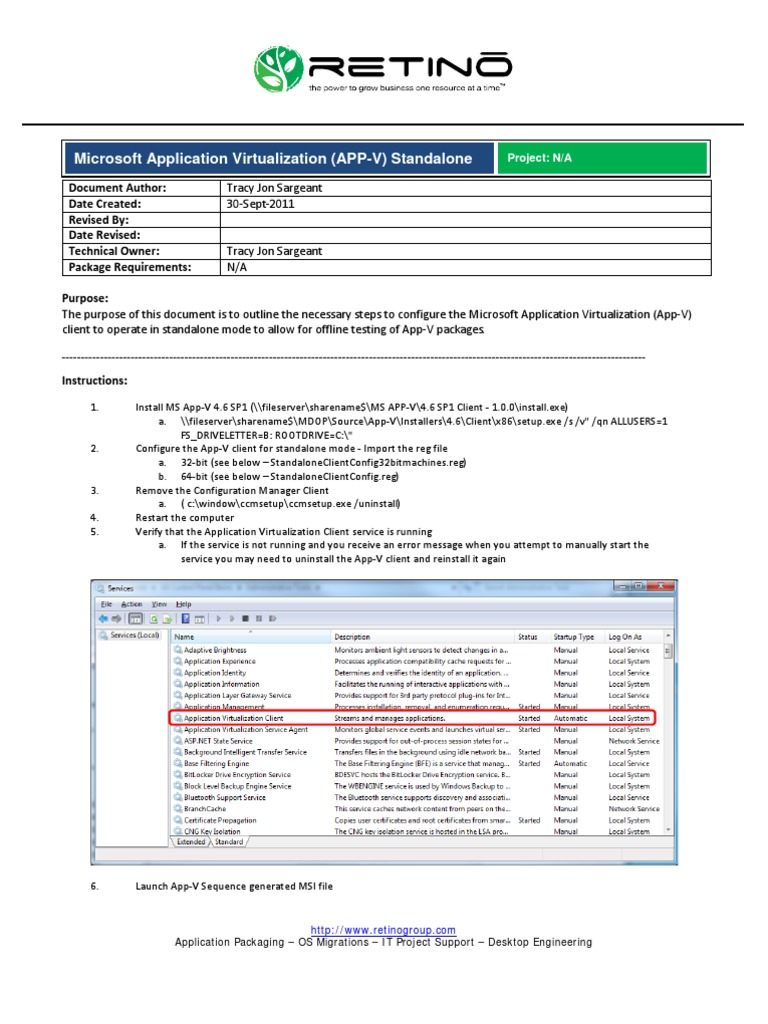 Configure App-V Client Standalone | PDF