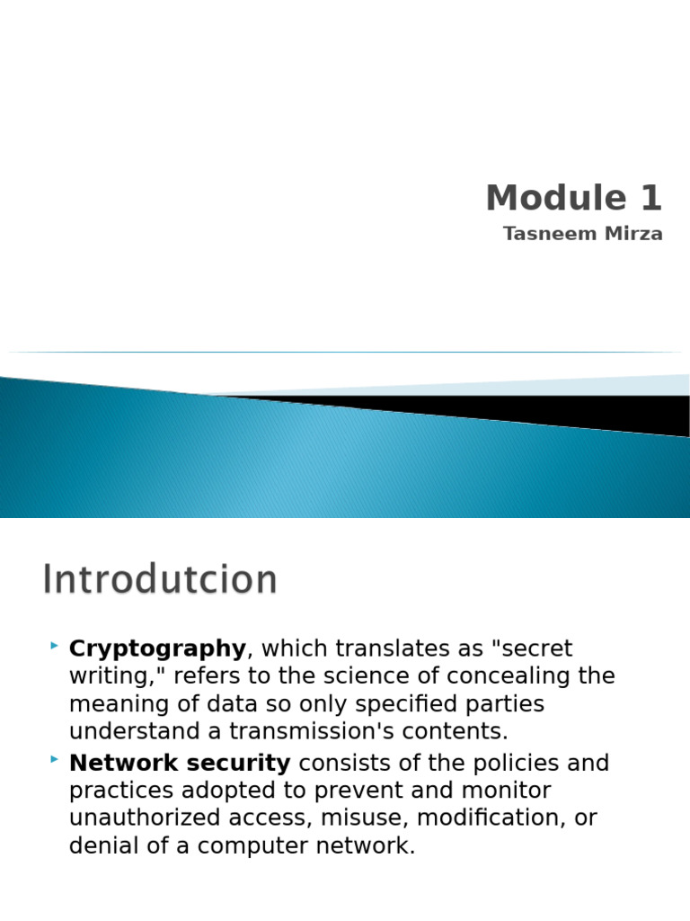 CSS 2025 Module 1 Introduction | PDF | Key (Cryptography) | Encryption