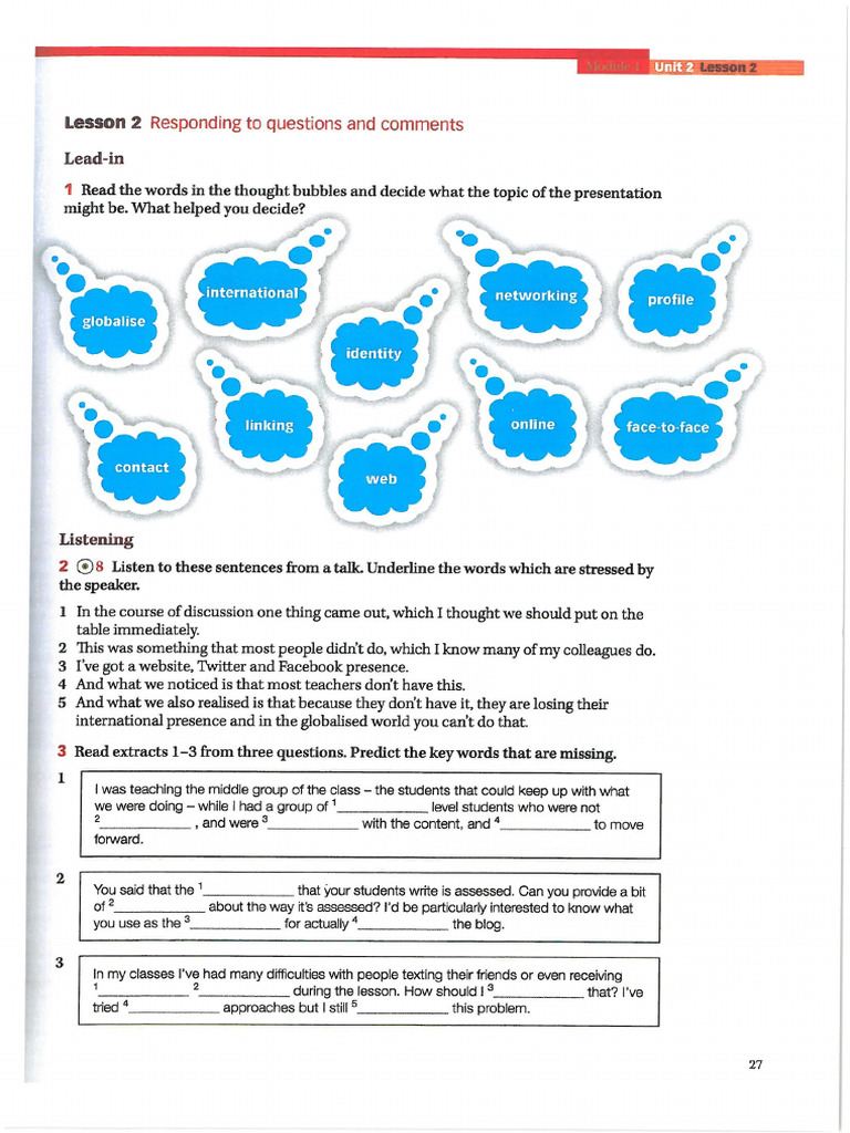 Responding To Questions and Comments. Paraphrasing and Summarising | PDF