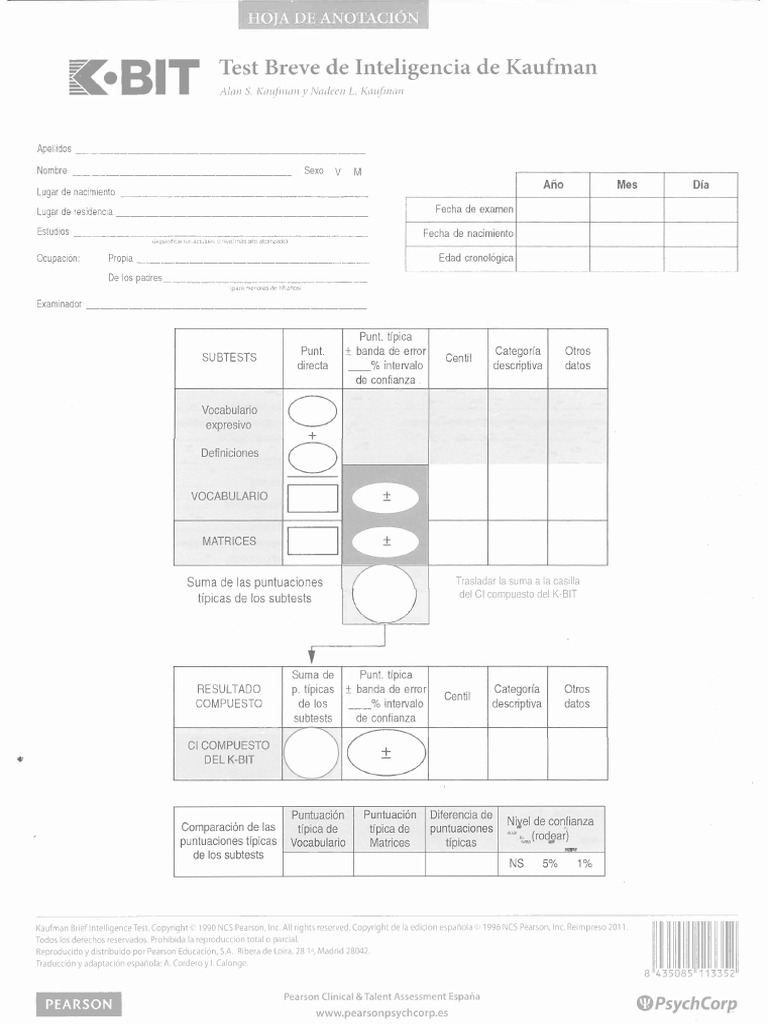 KBIT (Hoja de Anotaciã N) | PDF