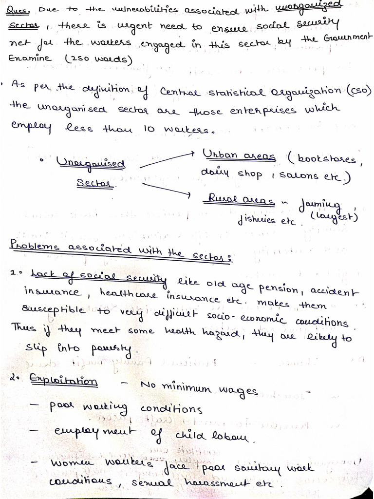 Unorganised Sector | PDF