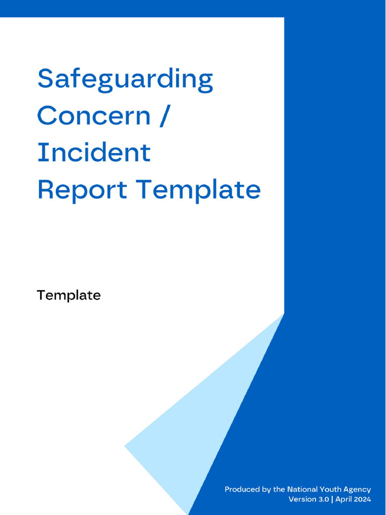 Safeguarding Concern Incident Report Template | PDF | Risk | Justice