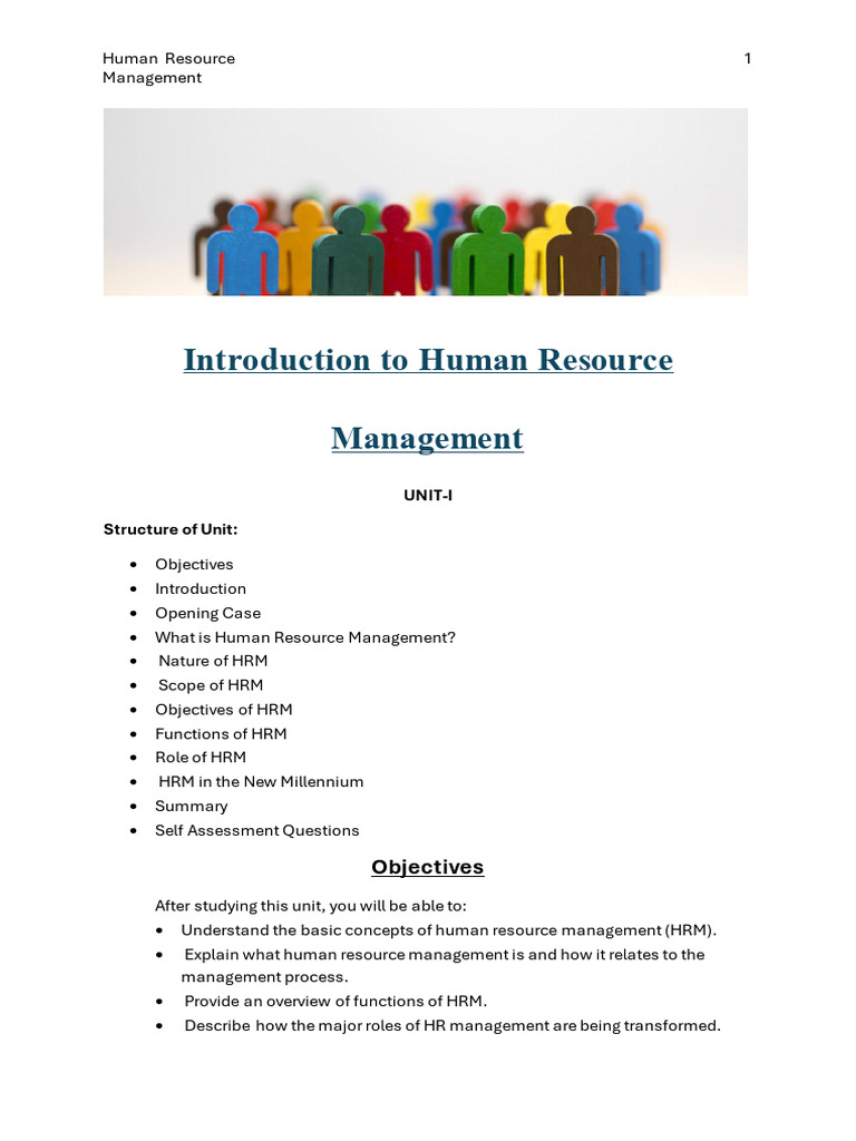 Overview of Human Resource Management | PDF | Human Resource Management ...