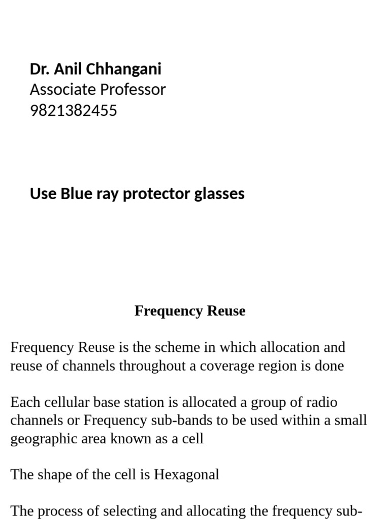 Module 1 - Frequency Reuse | PDF | Cellular Network | Radio