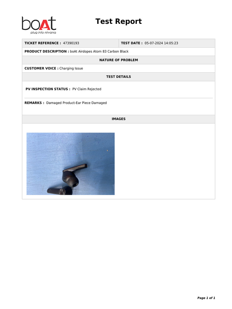 Boat Test Report | PDF