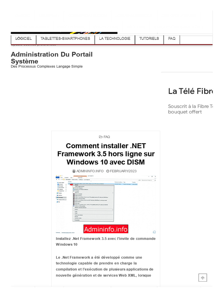 Installer .NET Framework 3.5 hors ligne | PDF | Windows 10 | Microsoft ...