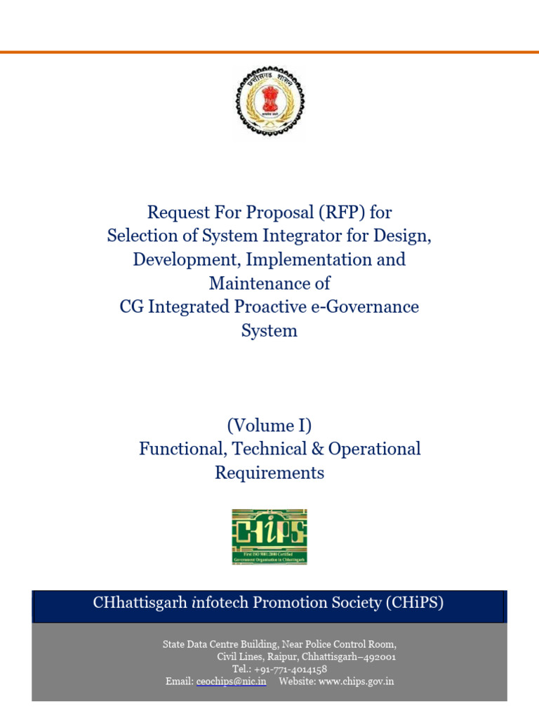 Volume 1 - WB RFP - Final V6 | PDF | Governance | Databases
